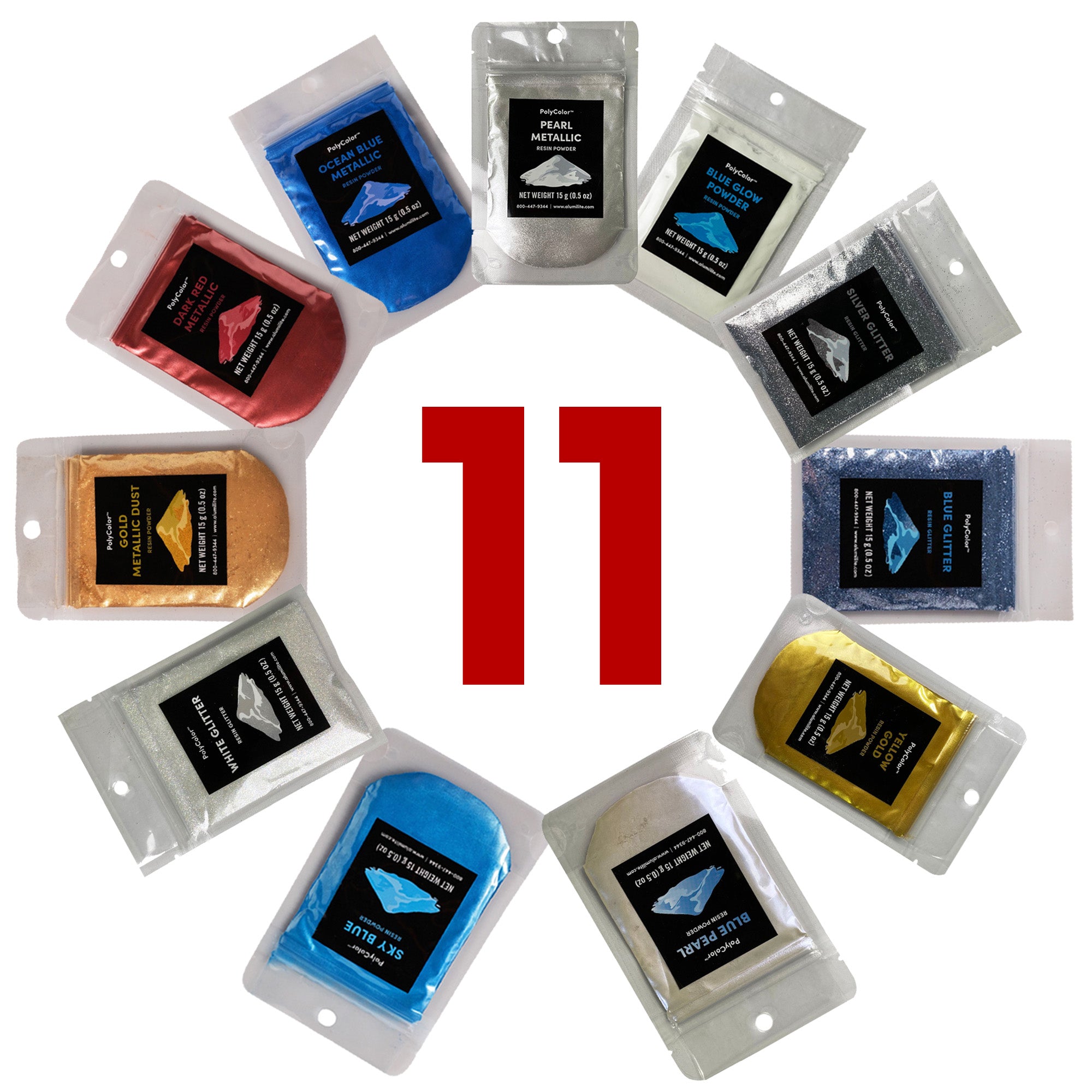 Patriotic Mica Powder Colorant for Artists | 11 Pack Kit – Upstart Epoxy