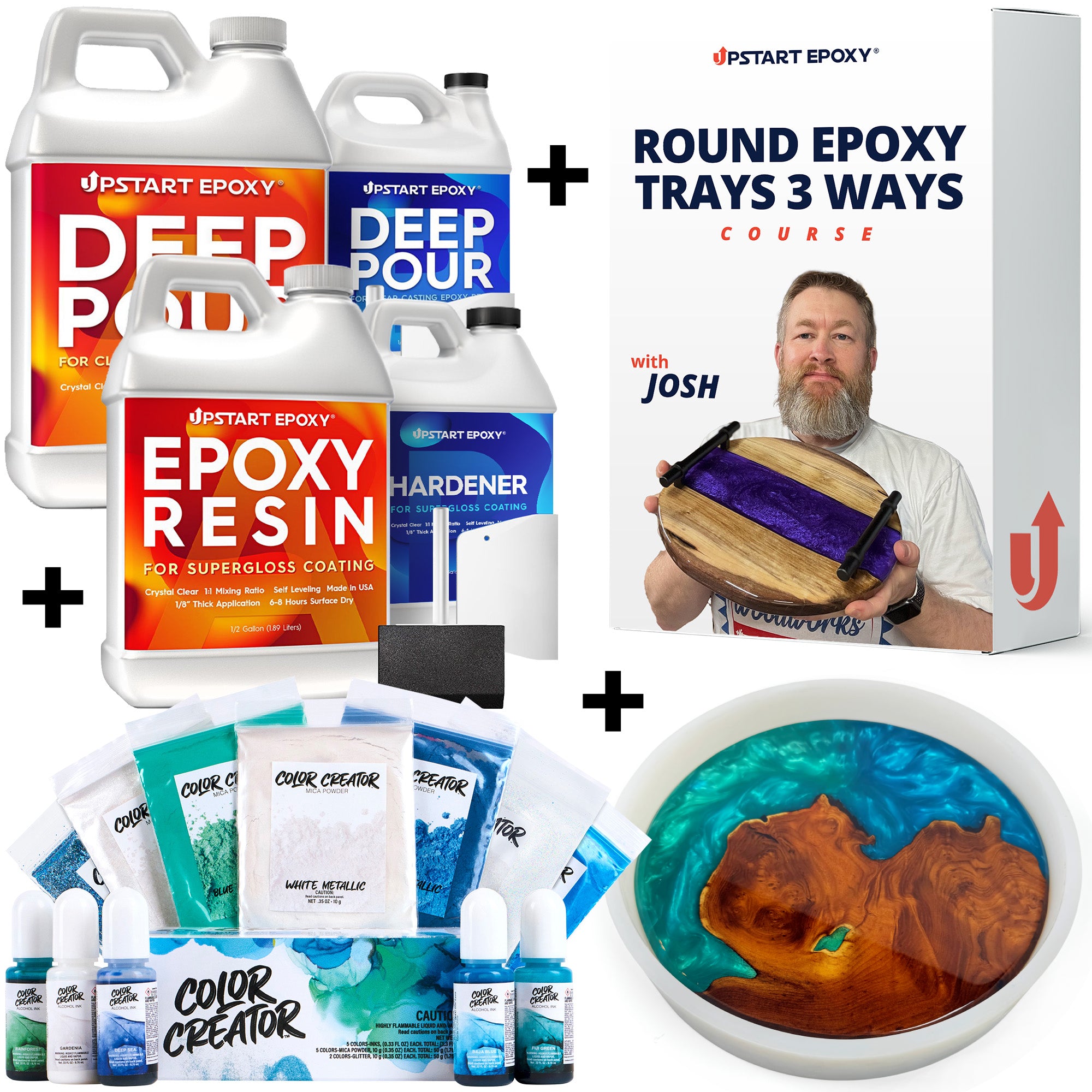 Round Epoxy Trays 3 Ways Bundle – Upstart Epoxy